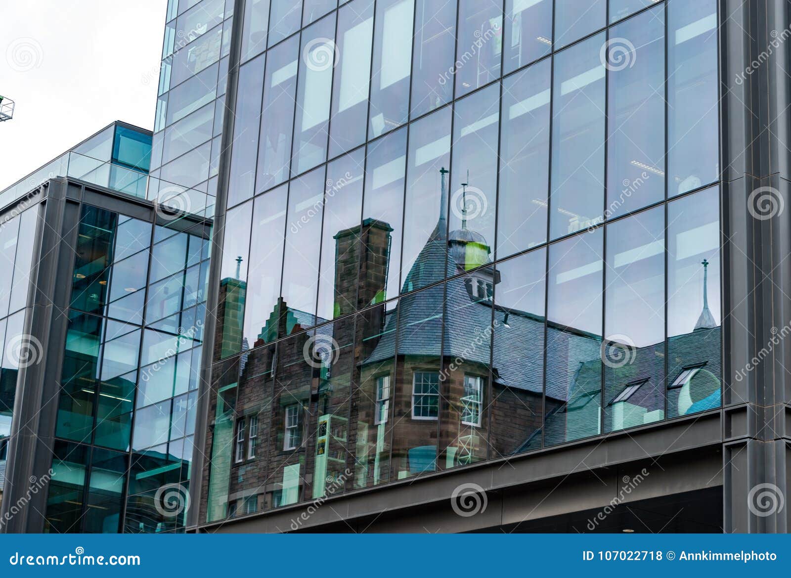 Integration of Medieval and Modern Architecture in Edinburgh, Sc Stock ...