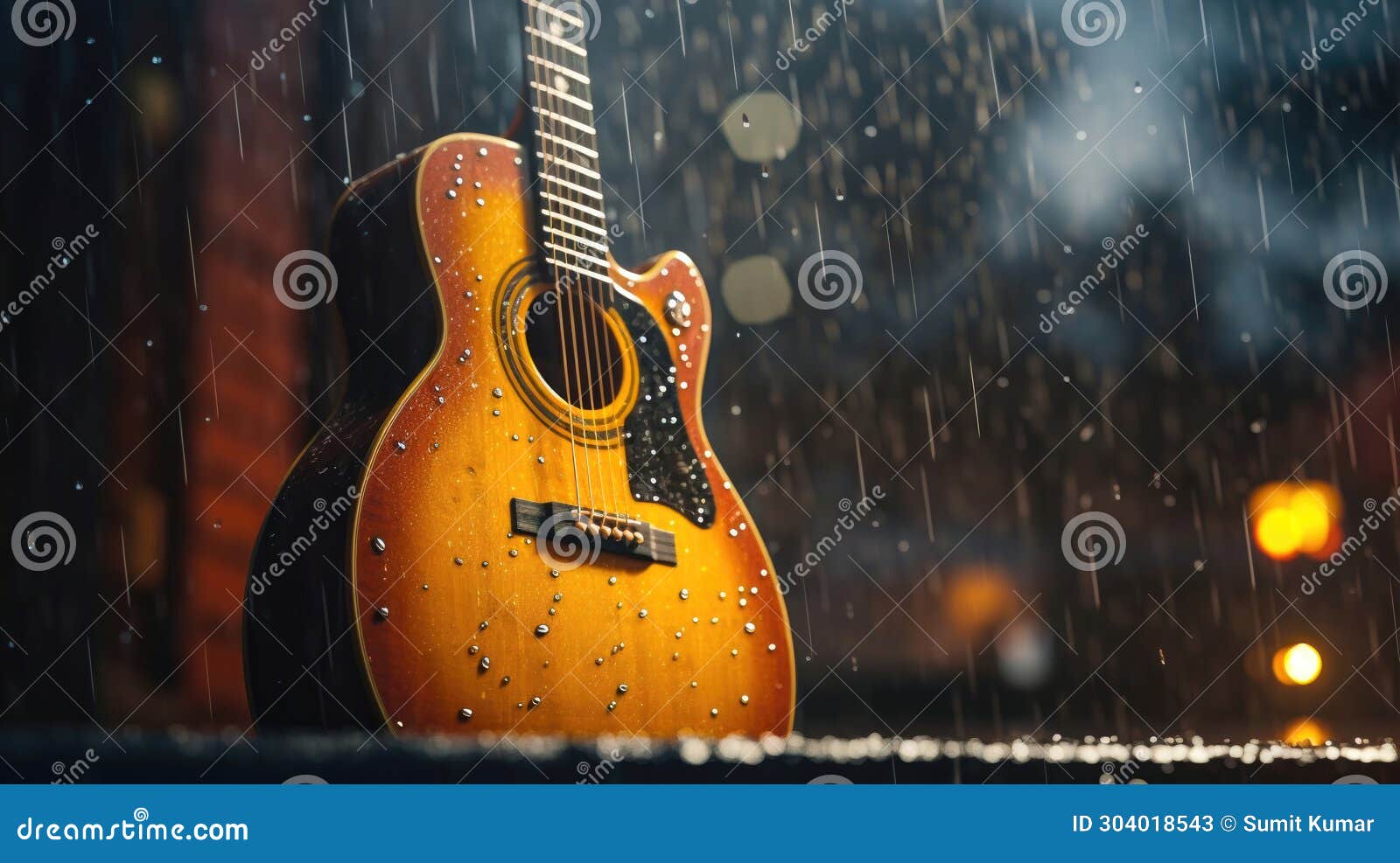 Harmonic Strings Capturing Musical Creativity with a Rain-Kissed Guitar ...