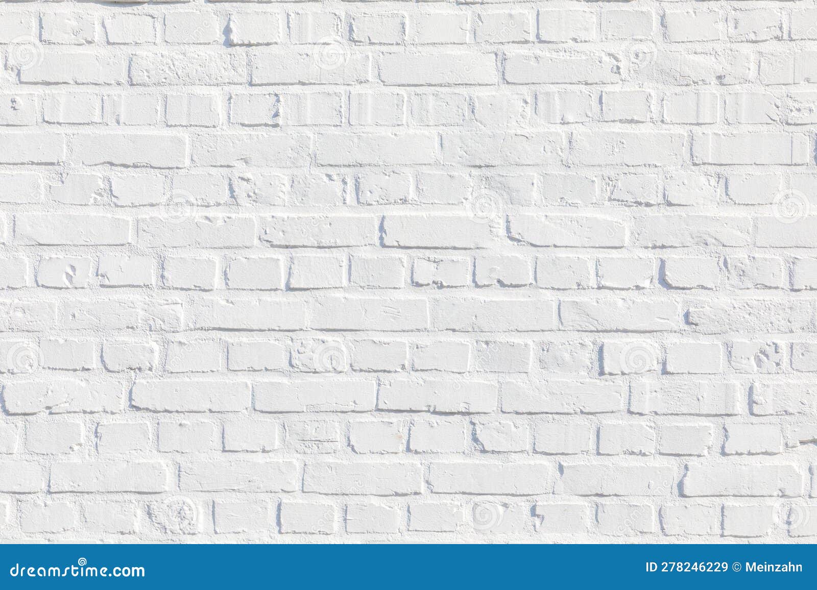 Harmonic White Painted Brick Wall Stock Image - Image of space, clean ...