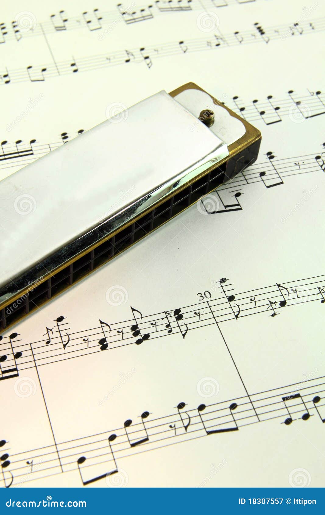 Harmonica stock image. Image of entertainment, instrument - 18307557