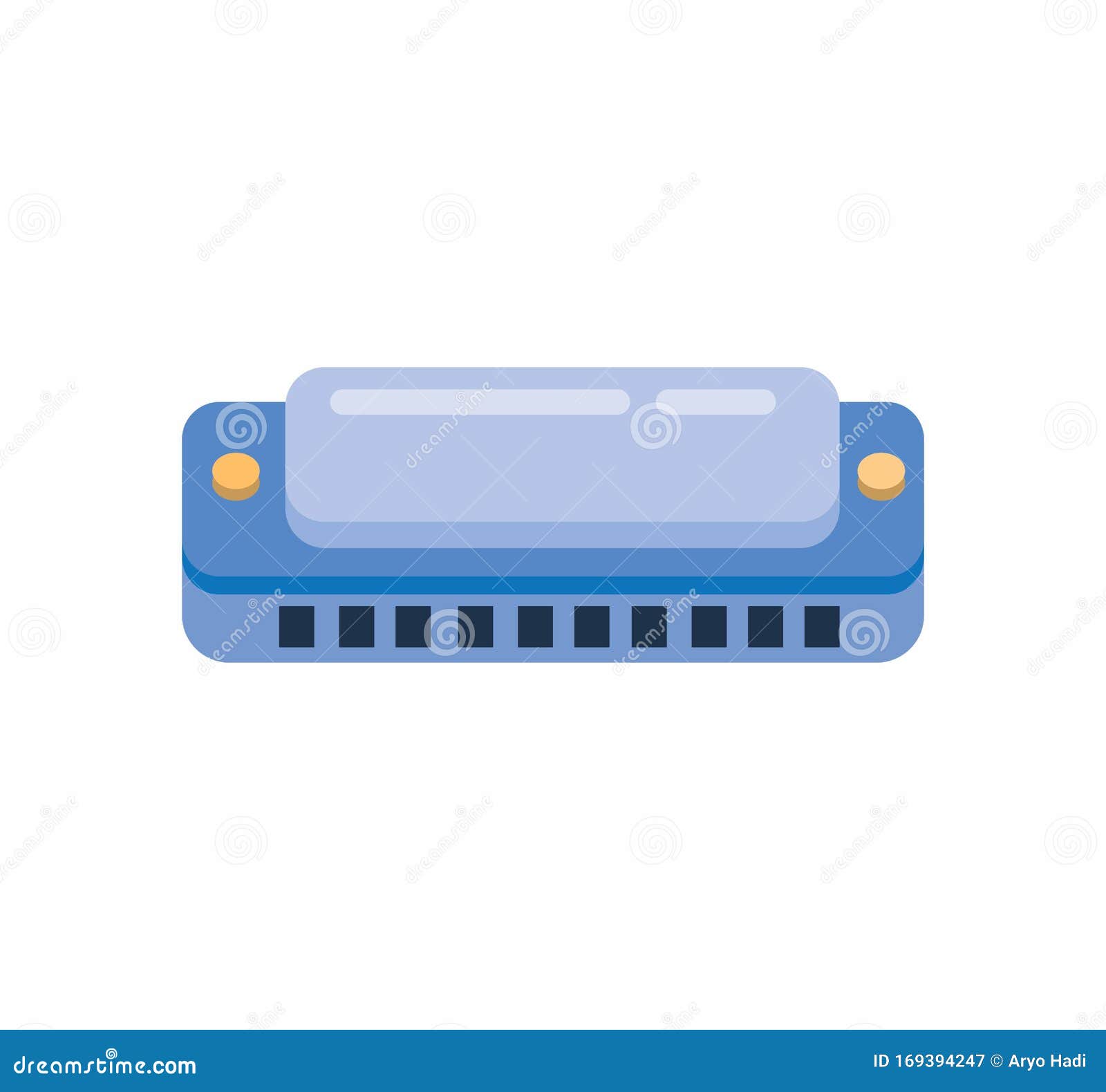 Harmonica Icon in Flat Illustration Vector Design Stock Vector ...