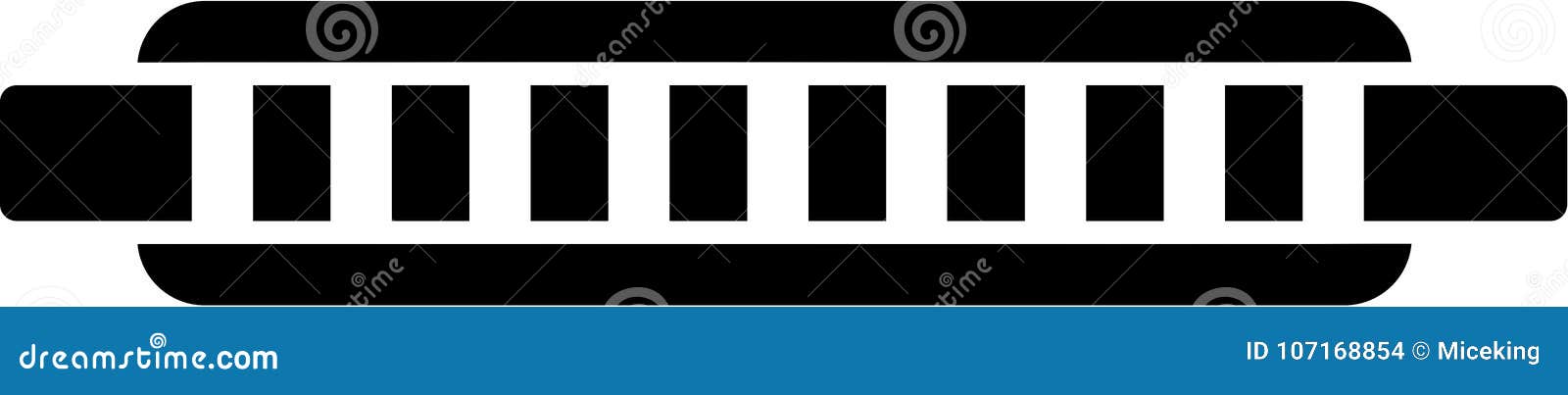 Harmonica icon vector stock vector. Illustration of logo - 107168854