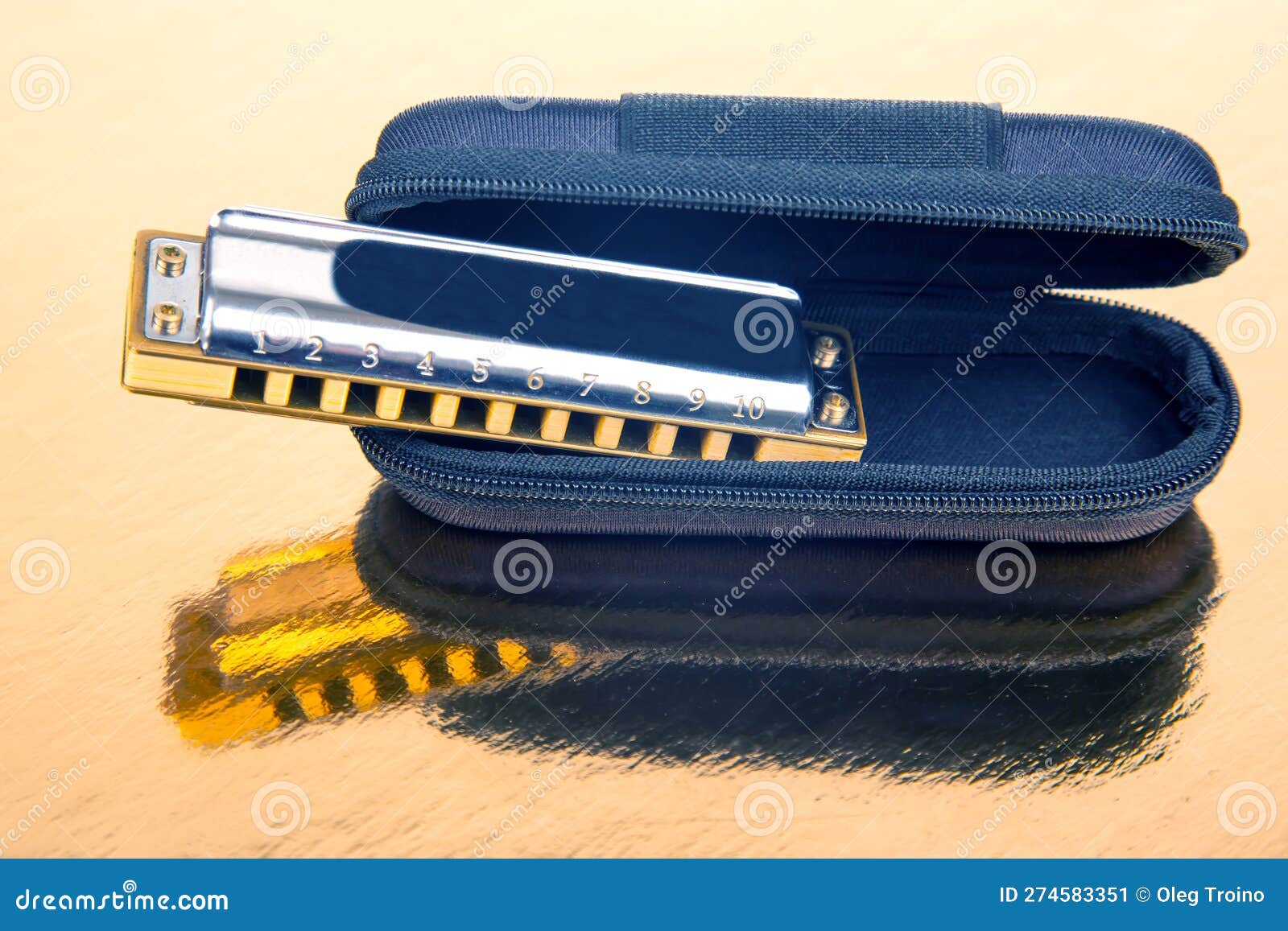 The Harmonica Lies on a Mirrored Surface. Classical Musical Wind ...