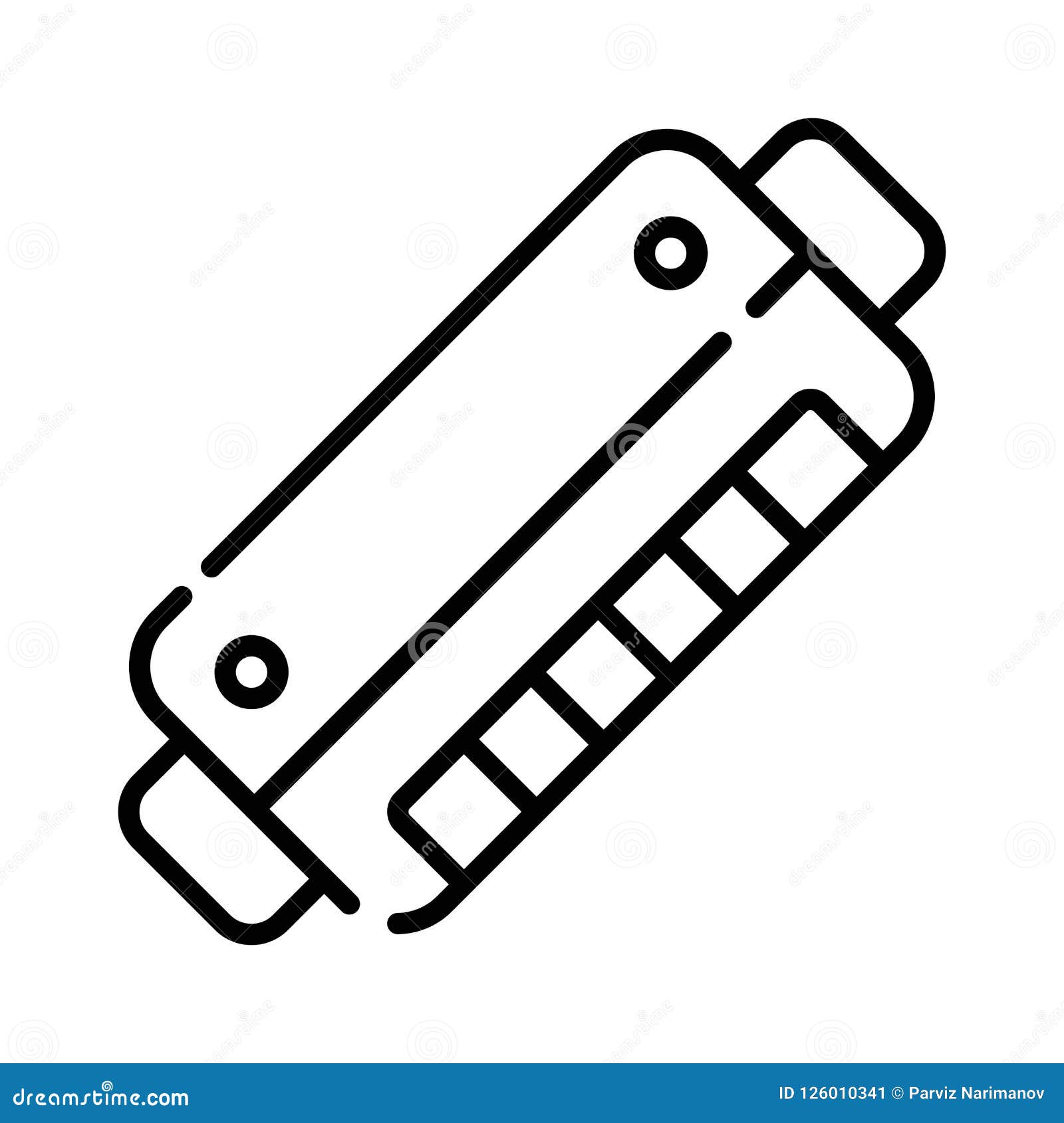 Harmonica vector icon stock illustration. Illustration of country ...