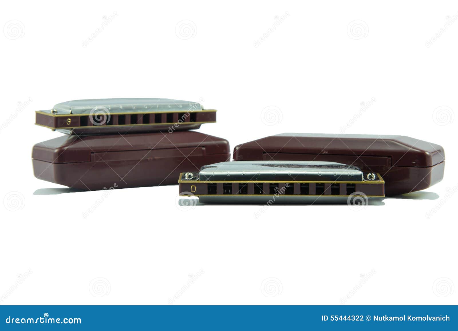 Harmonica on White Background Stock Photo - Image of harp, music: 55444322