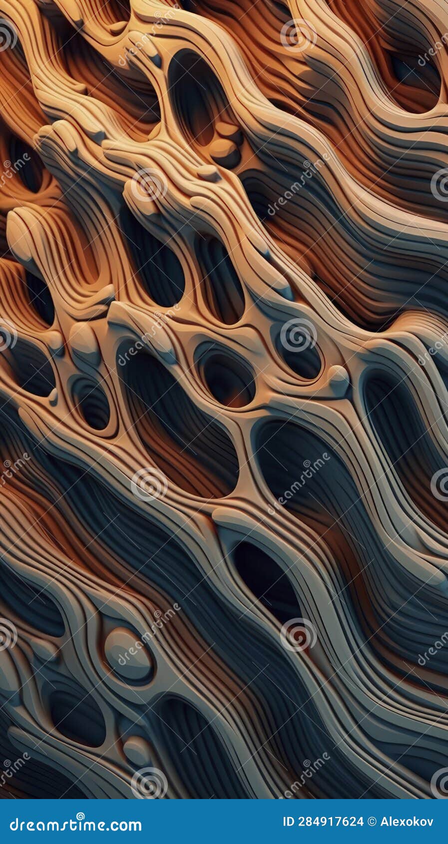 Harmonious Abstract Design with Fluid and Dynamic Curves AI Generated ...