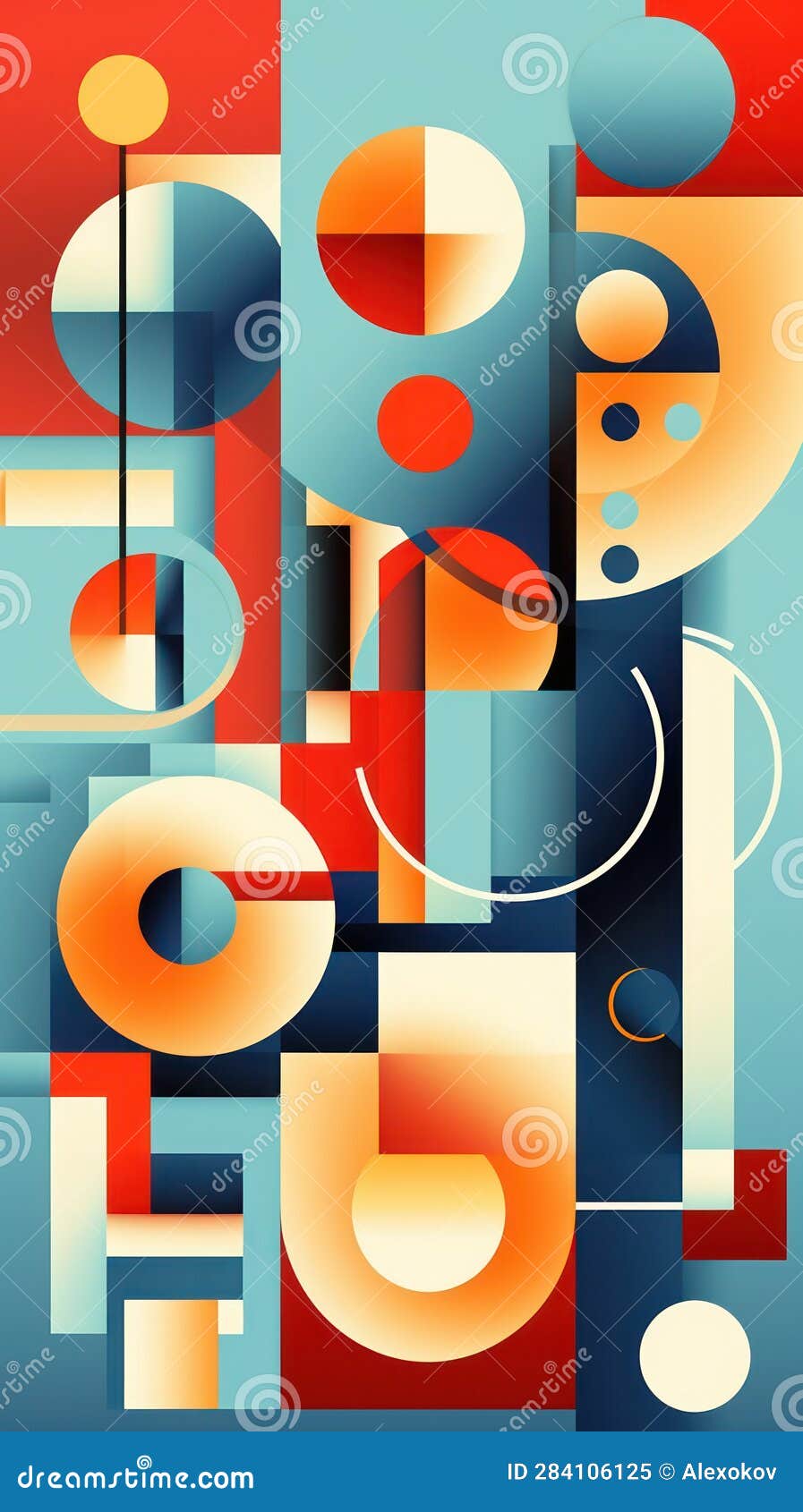 Harmonious Blend of Bold Geometric Shapes. Stock Illustration ...