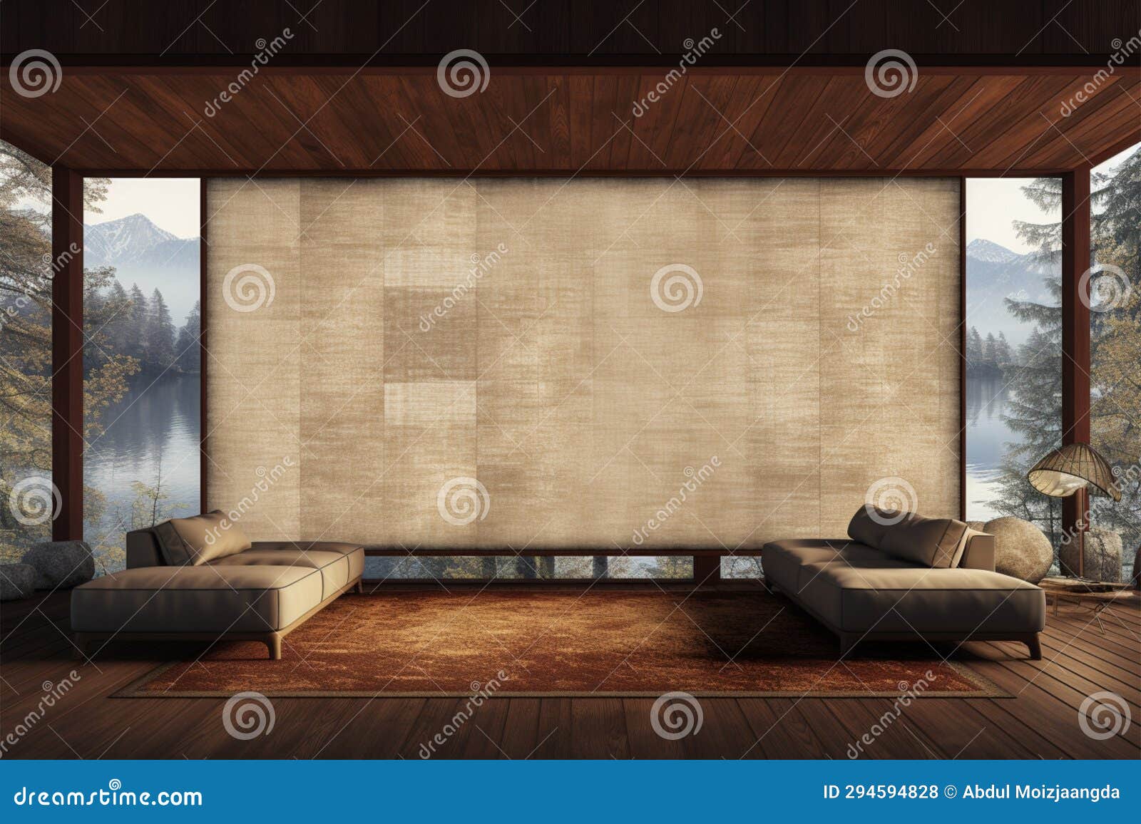 A Harmonious Blend of Canvas and Timber for a Unique Backdrop Stock ...