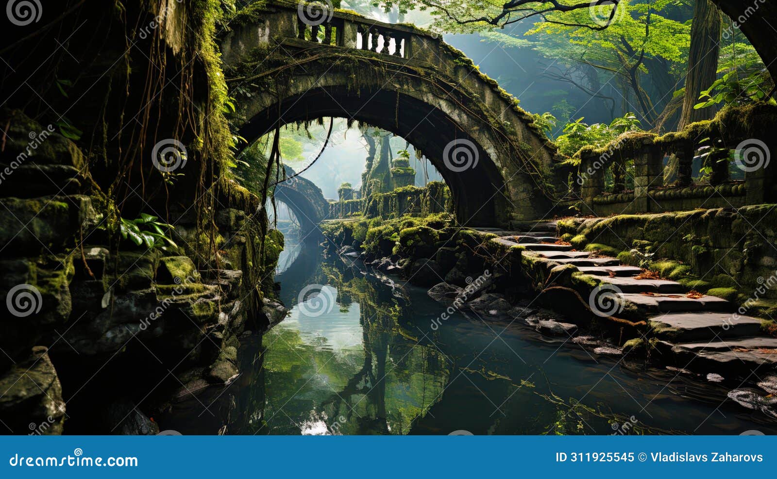 A Harmonious Bridge, Intertwining with Nature, Like a Thread of Life ...