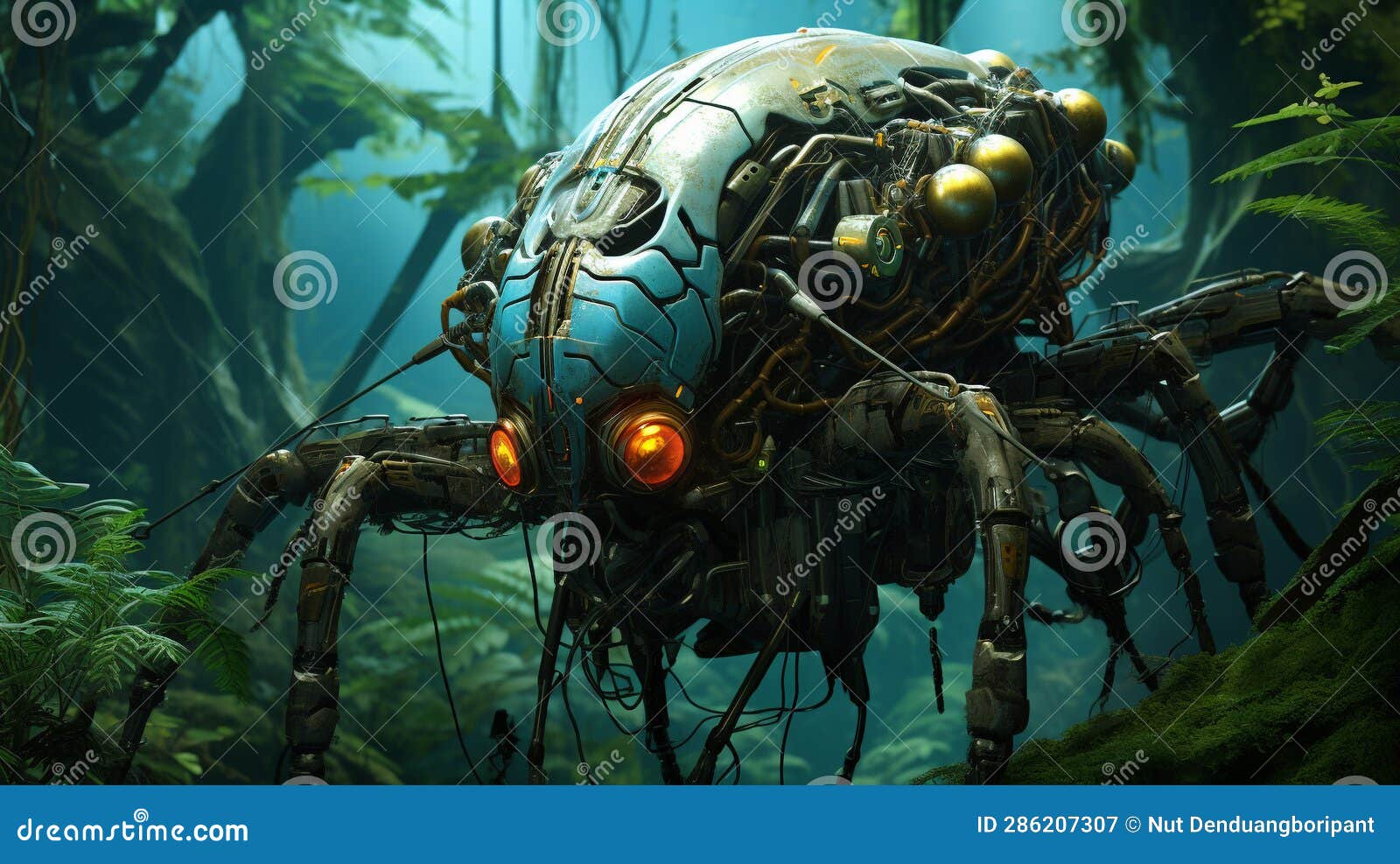 Harmonious Coexistence: Biomechanical Creatures in the Techno Jungle ...