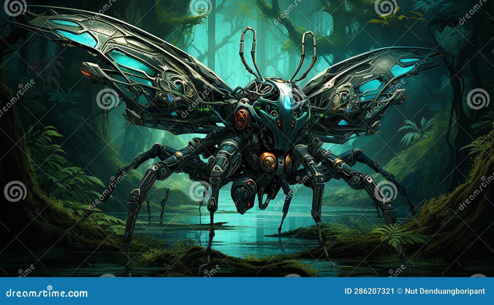 Harmonious Coexistence: Biomechanical Creatures in the Techno Jungle ...