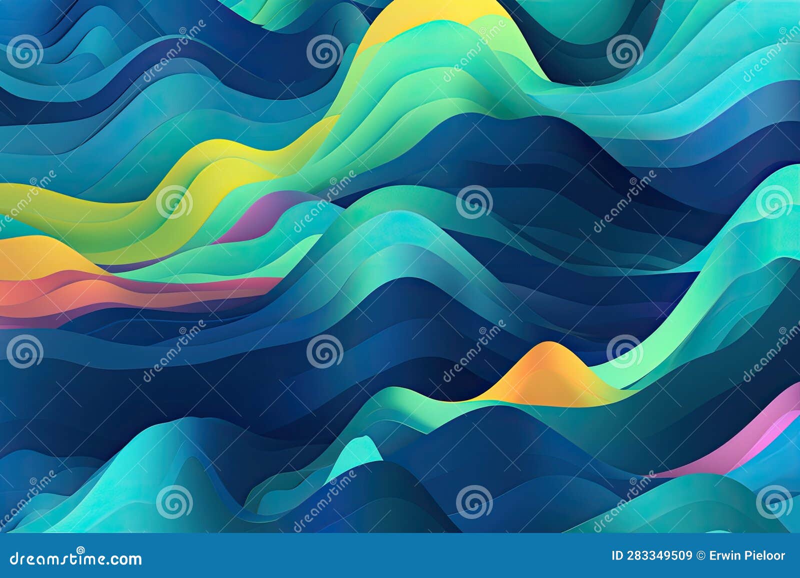 Harmonious Flow of Waves in Abstract Background Design for Your ...
