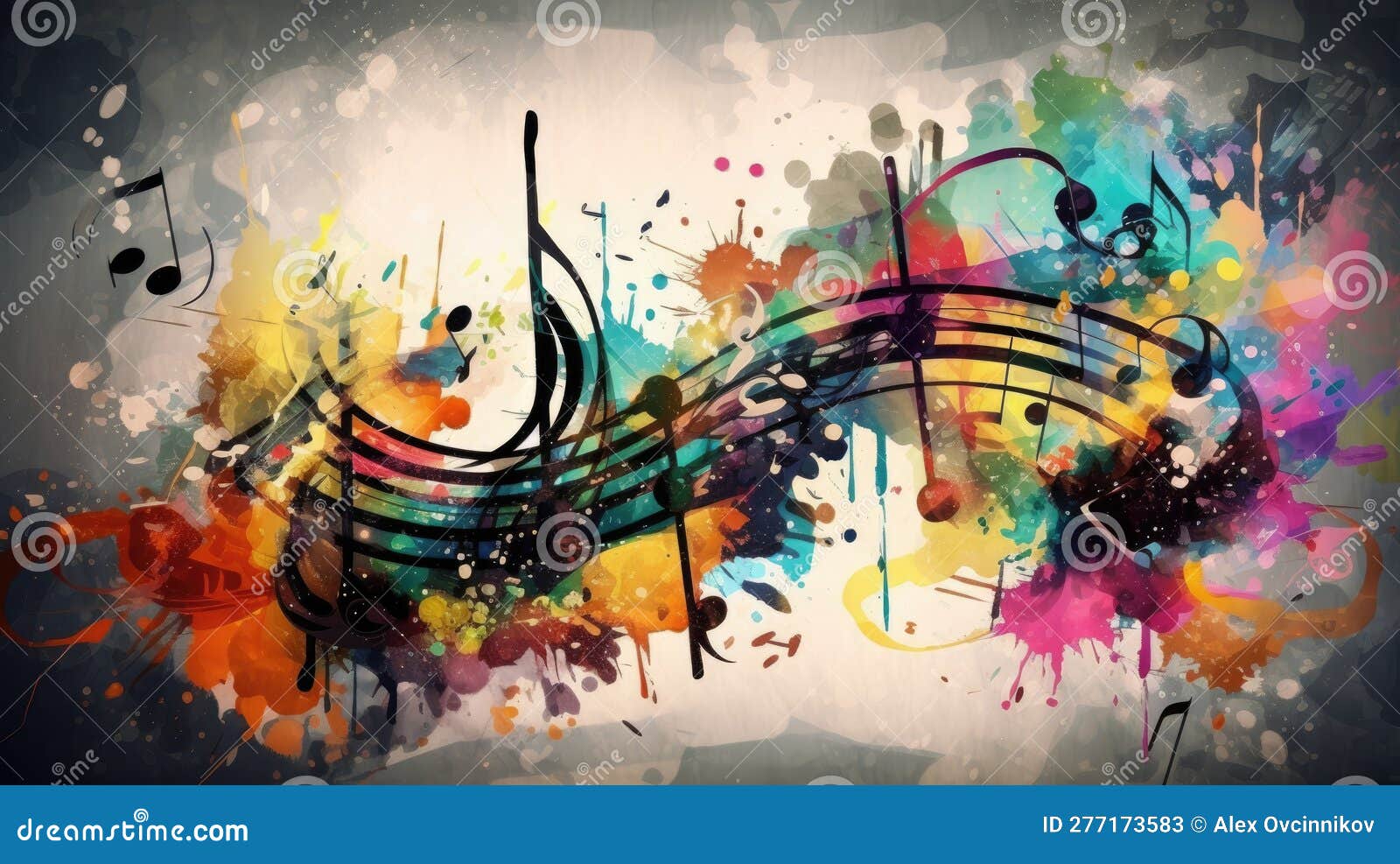 Harmonious Melodies: Abstract Music Notes for Creative Projects. Stock ...