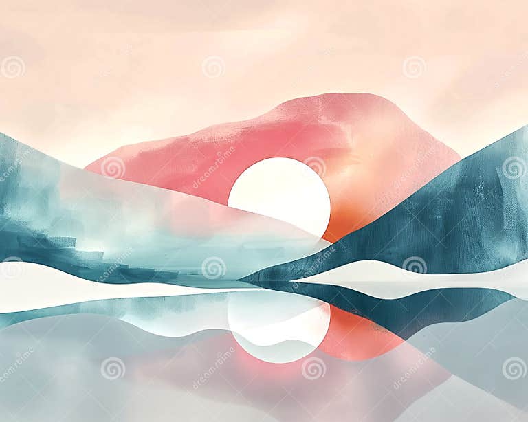 Harmonious Transitions, Calming Rhythms Visualization Stock ...