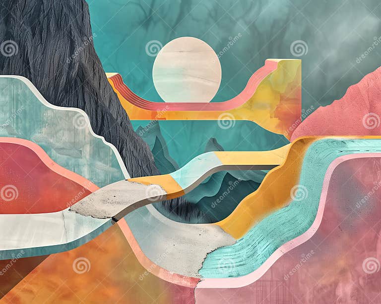 Harmonious Transitions, Calming Rhythms Visualization Stock ...