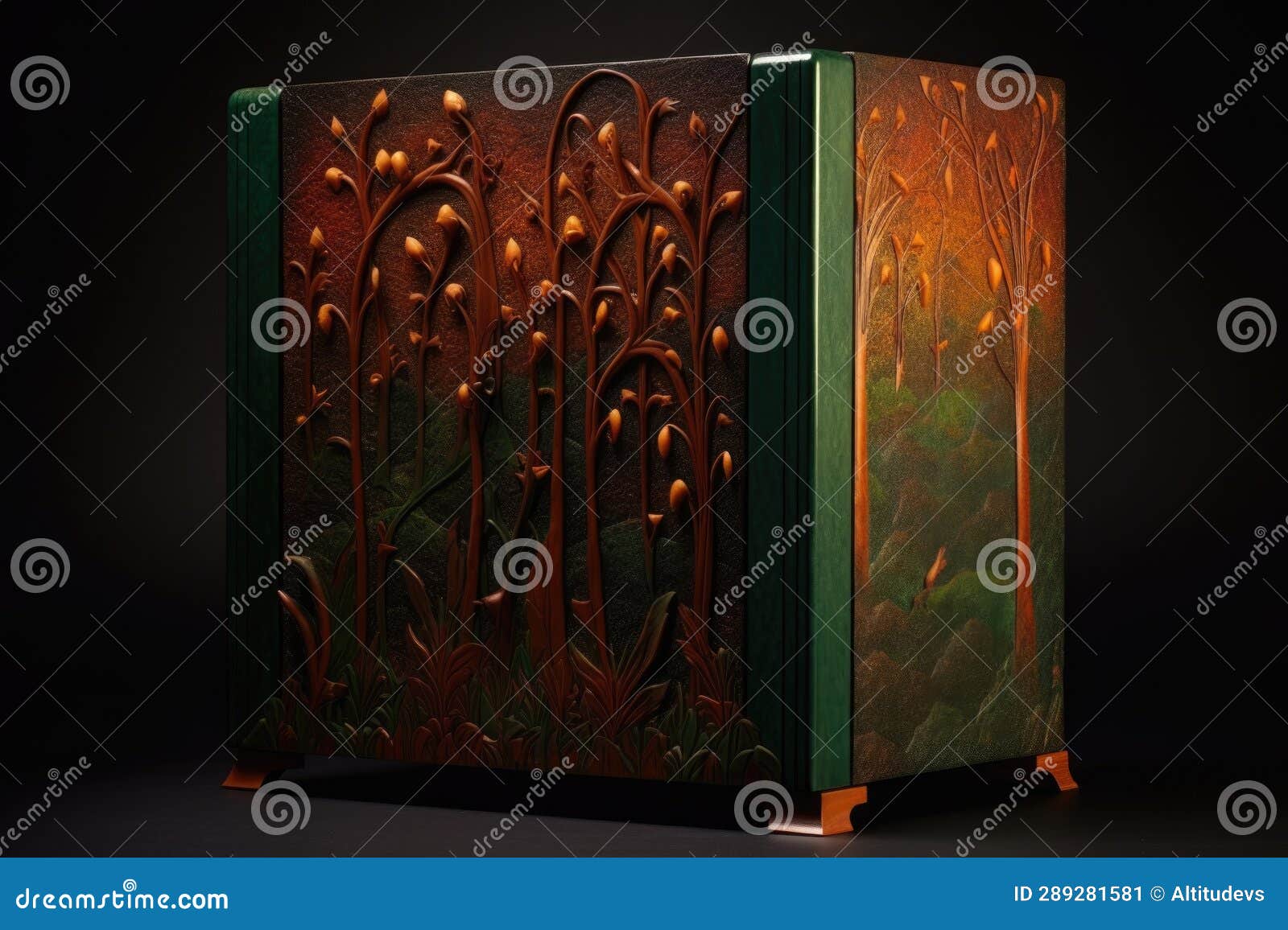 Harmoniums Side Panel with Artistic Design and Texture Stock Image ...