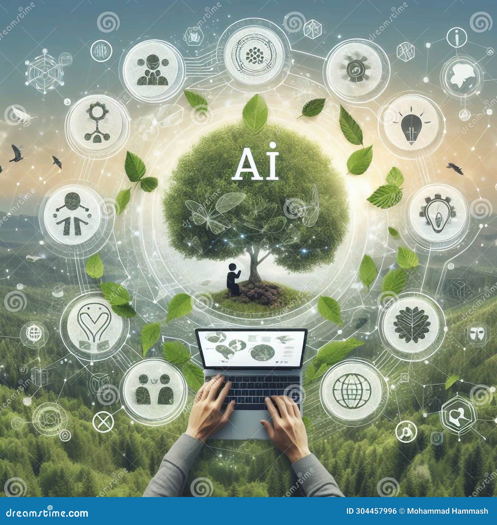 Harmonizing Technology with Nature for a Sustainable Future Stock ...