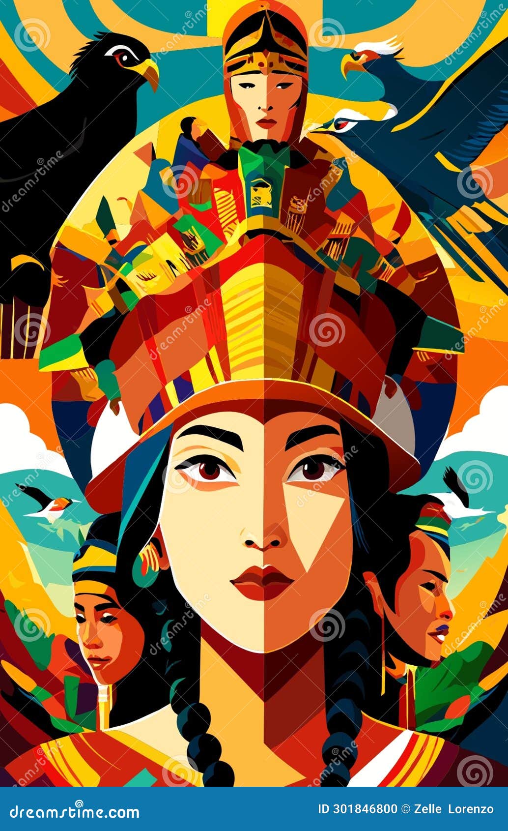 Harmony in Diversity: Vector Illustration of Inclusive Scenes Stock Illustration - Illustration ...