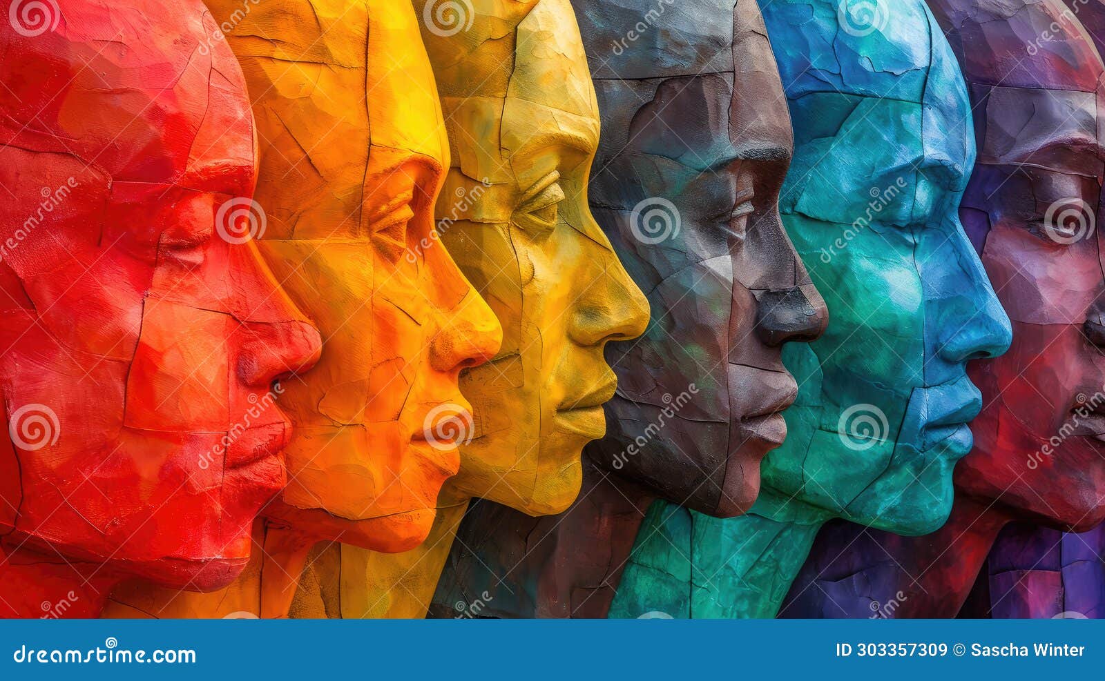Harmony in Diversity: a Visual Narrative of Integration Stock Image ...