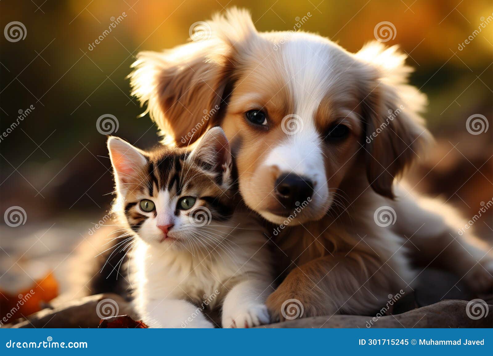 Harmony in Fur a Kitty and Puppy Create a Heartwarming Scene Together ...