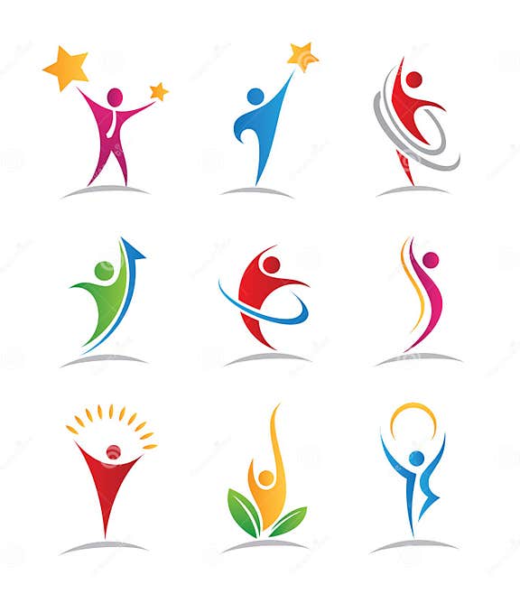 Harmony logos and icons stock illustration. Illustration of happy ...