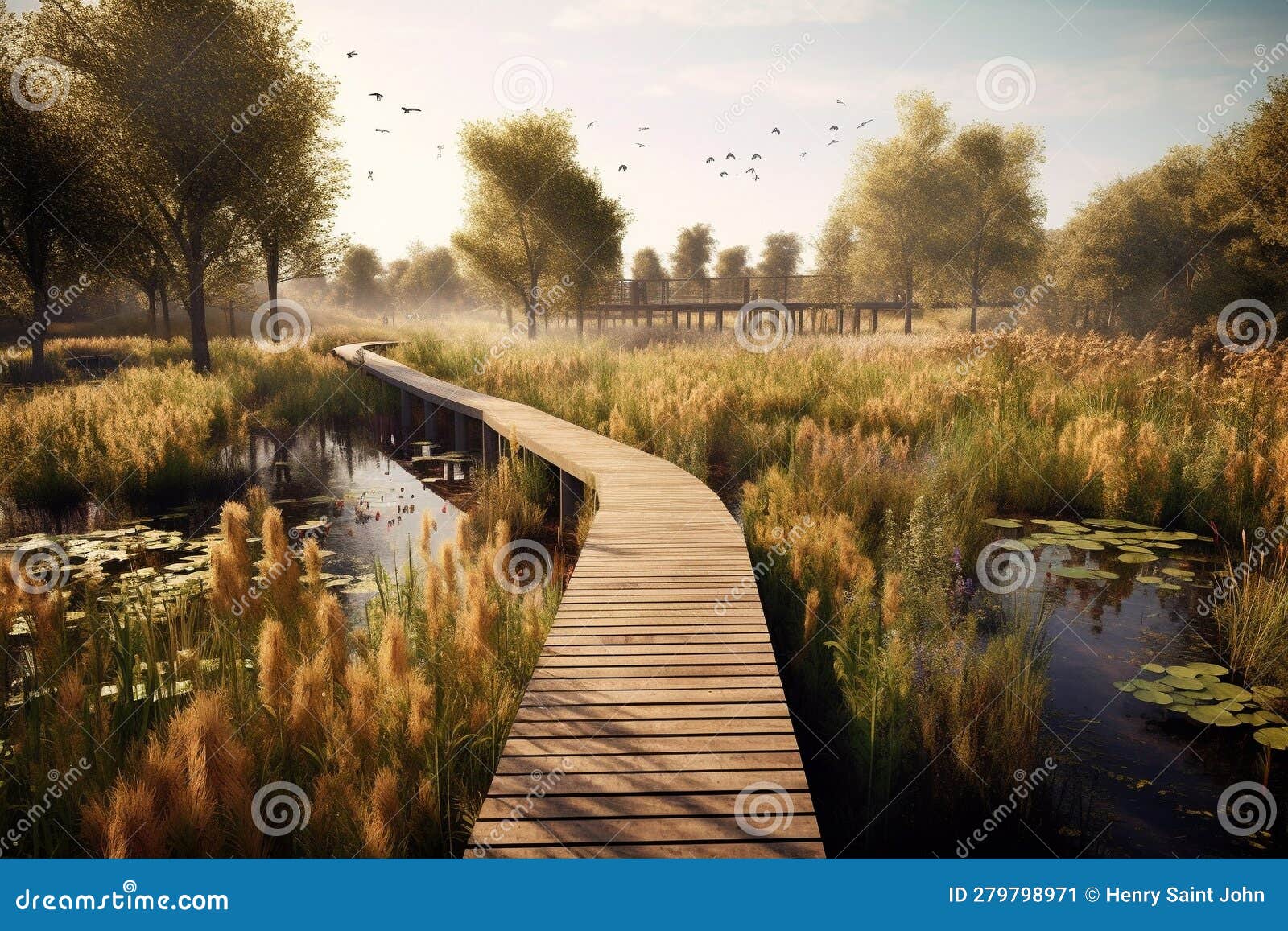 Harmony in the Marsh: Capturing the Intricate Balance of the Wetland Ecosystem Stock ...