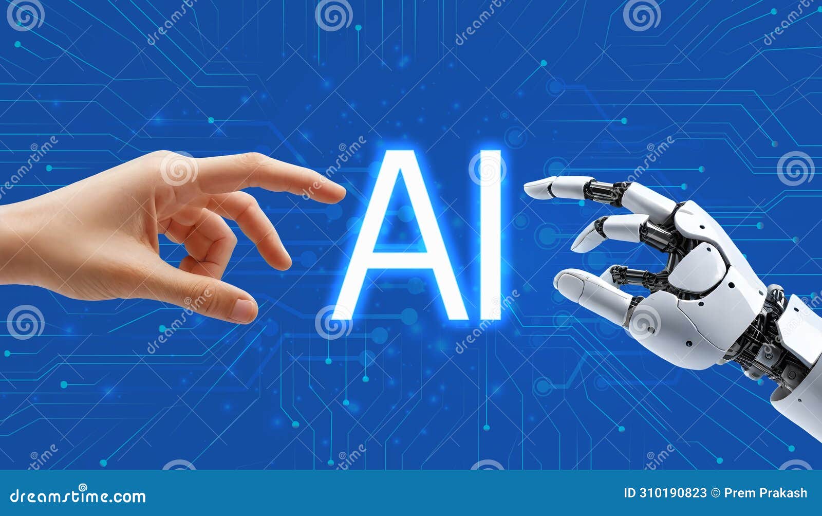 Harmony of Minds: Bridging Human and Ai Connection Stock Illustration ...