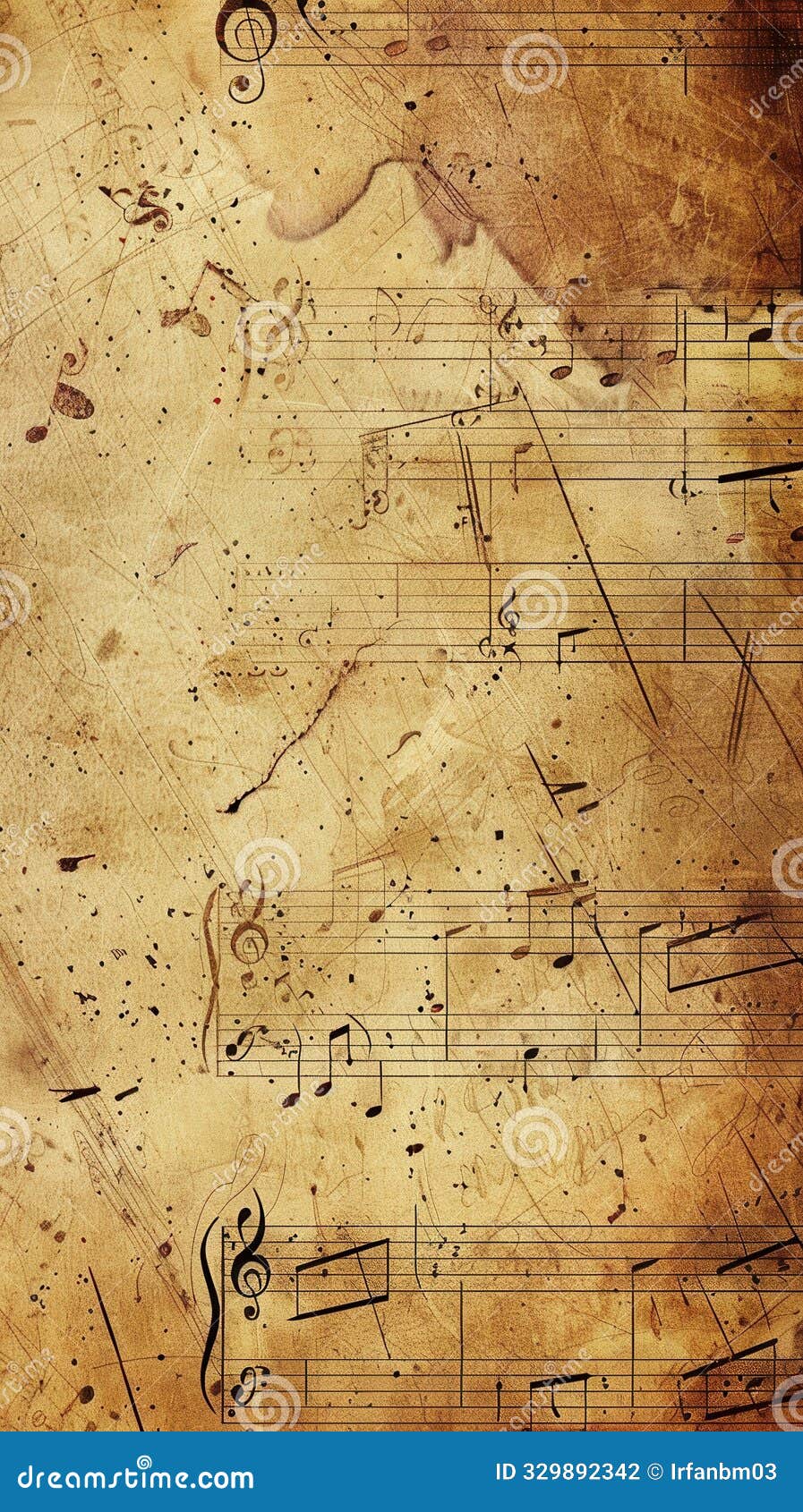 Harmony in Music. Abstract Musical Note Background with High Detail on ...
