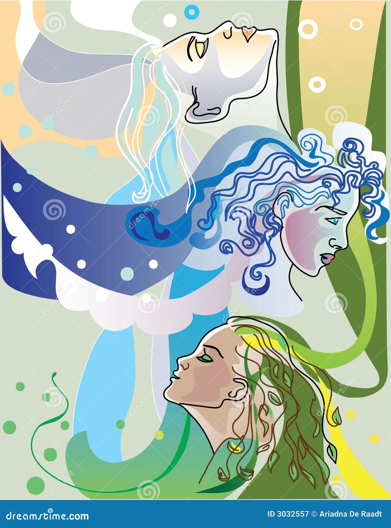 Harmony with nature stock vector. Illustration of relaxation - 3032557