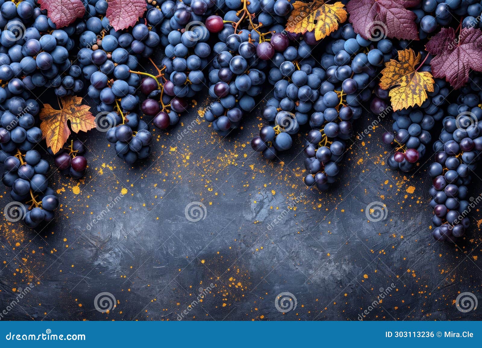 Harmony Unveiled, a Mesmerizing Symphony of Grapes Dancing on the Ebony ...
