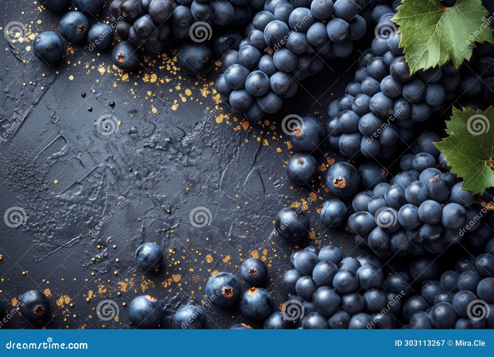 Harmony Unveiled, a Mesmerizing Symphony of Grapes Dancing on the Ebony ...