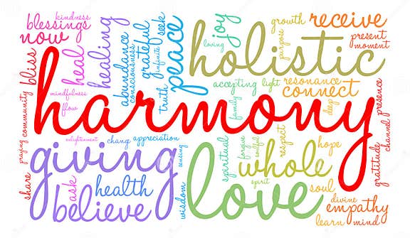 Harmony Word Cloud illustration de vecteur. Illustration du ...