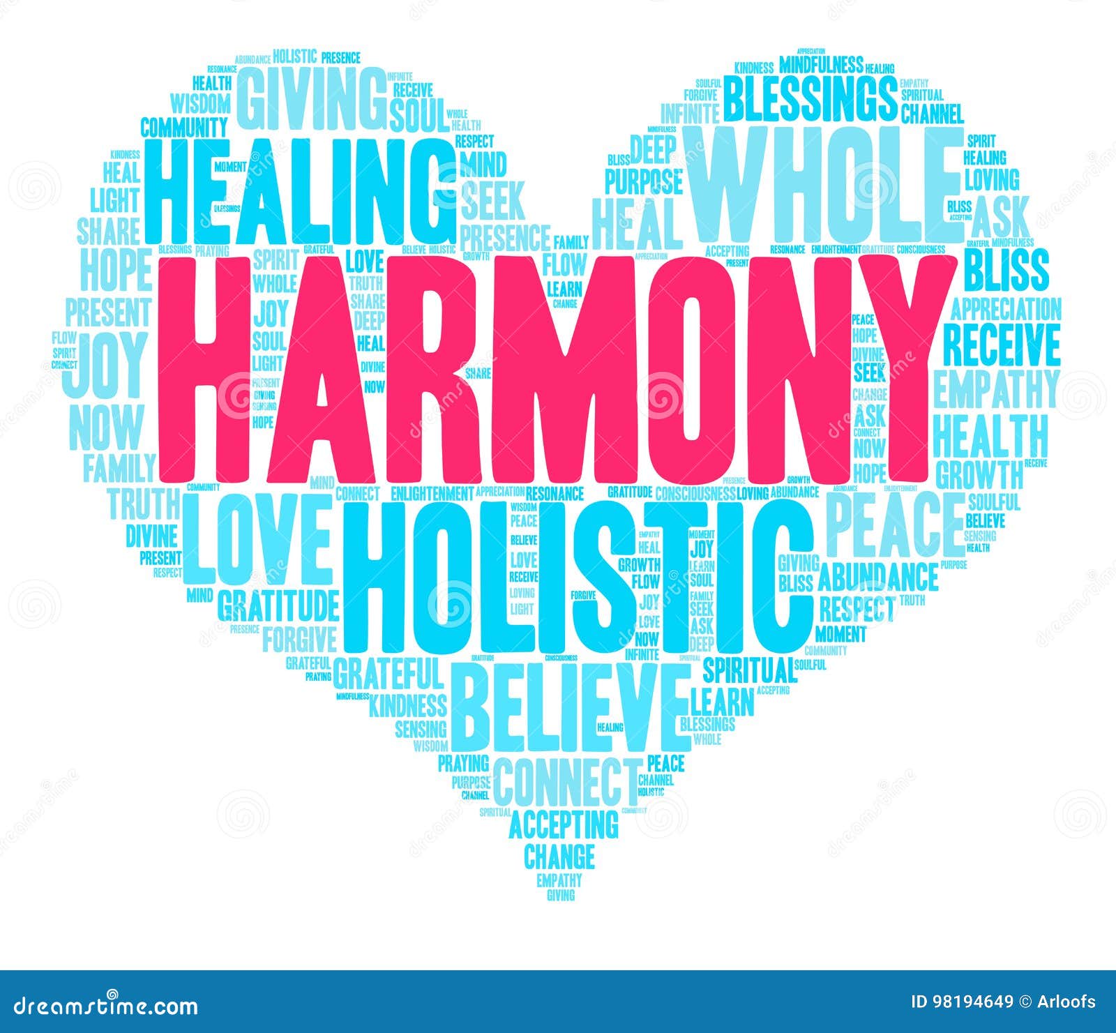 Harmony Word Cloud illustration stock. Illustration du guérissez - 98194649