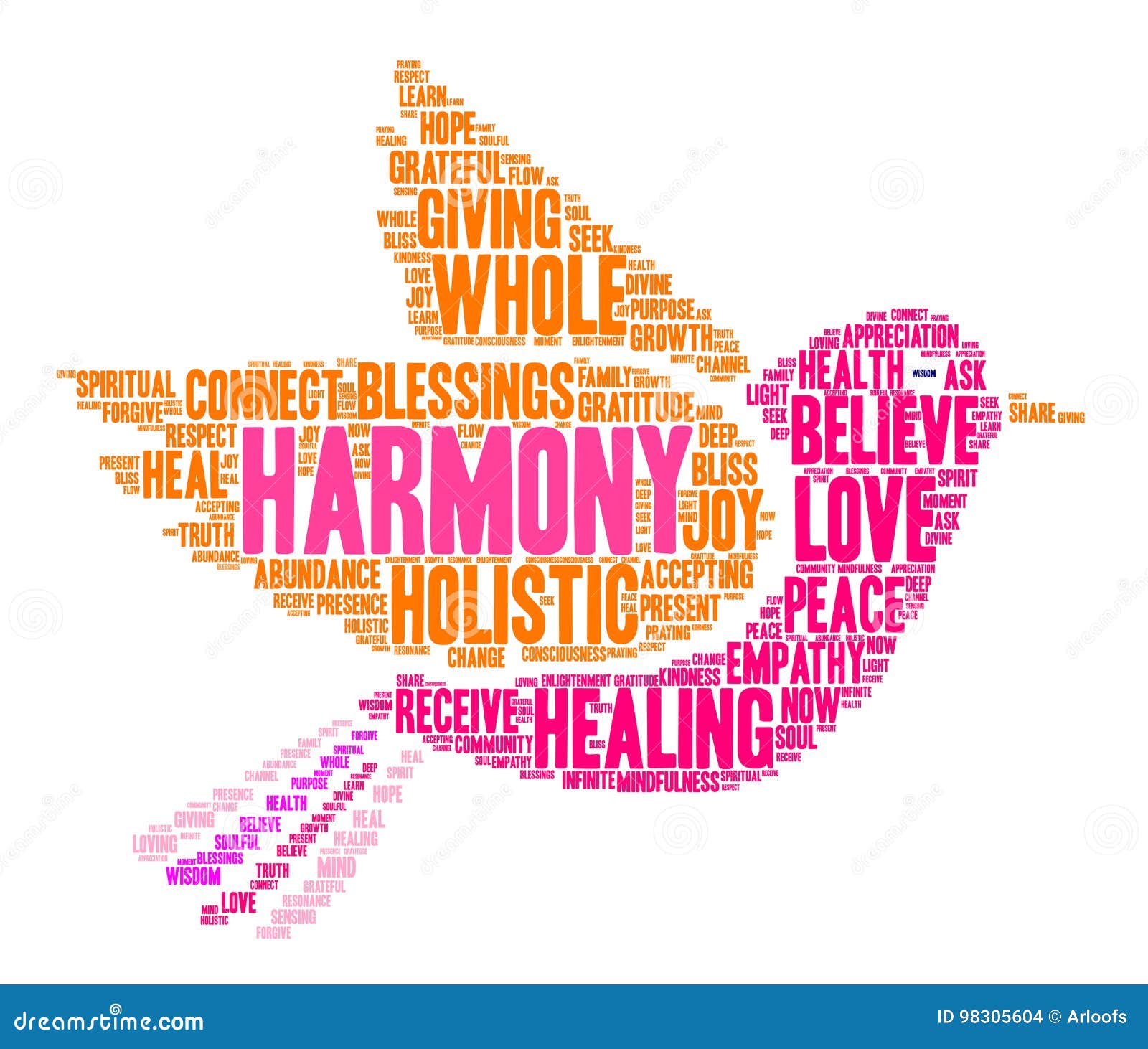 Harmony Word Cloud stock vector. Illustration of holistic - 98305604