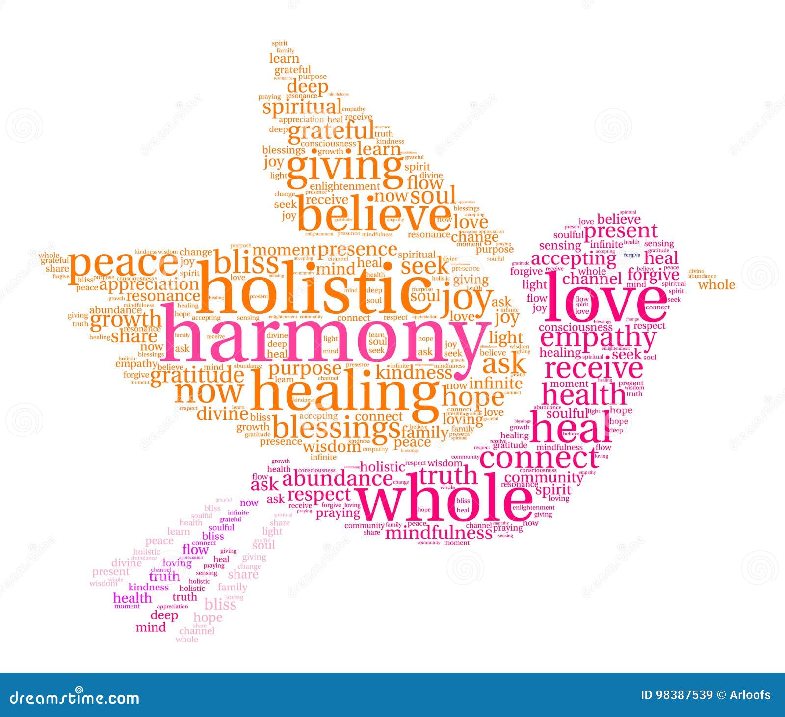 Harmony Word Cloud stock vector. Illustration of believe - 98387539