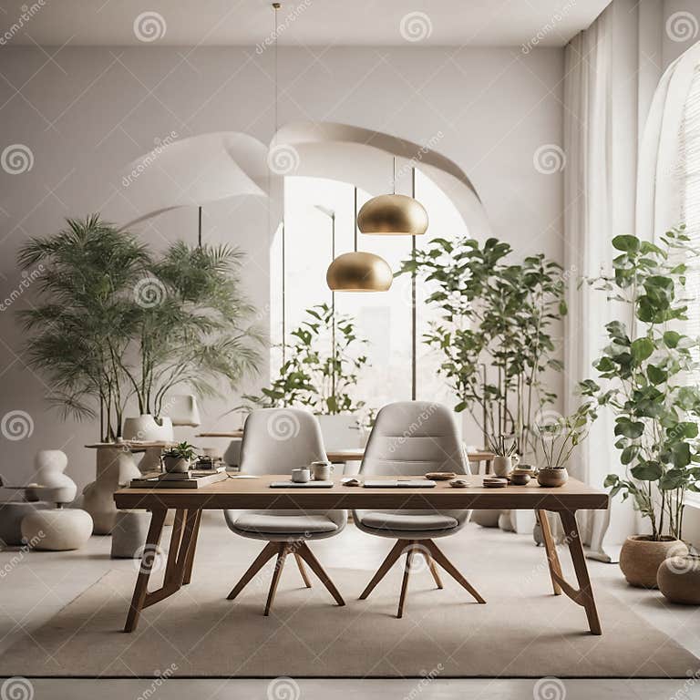 Harmony at Work, Zen-Inspired Workspace Balancing Tranquility and ...