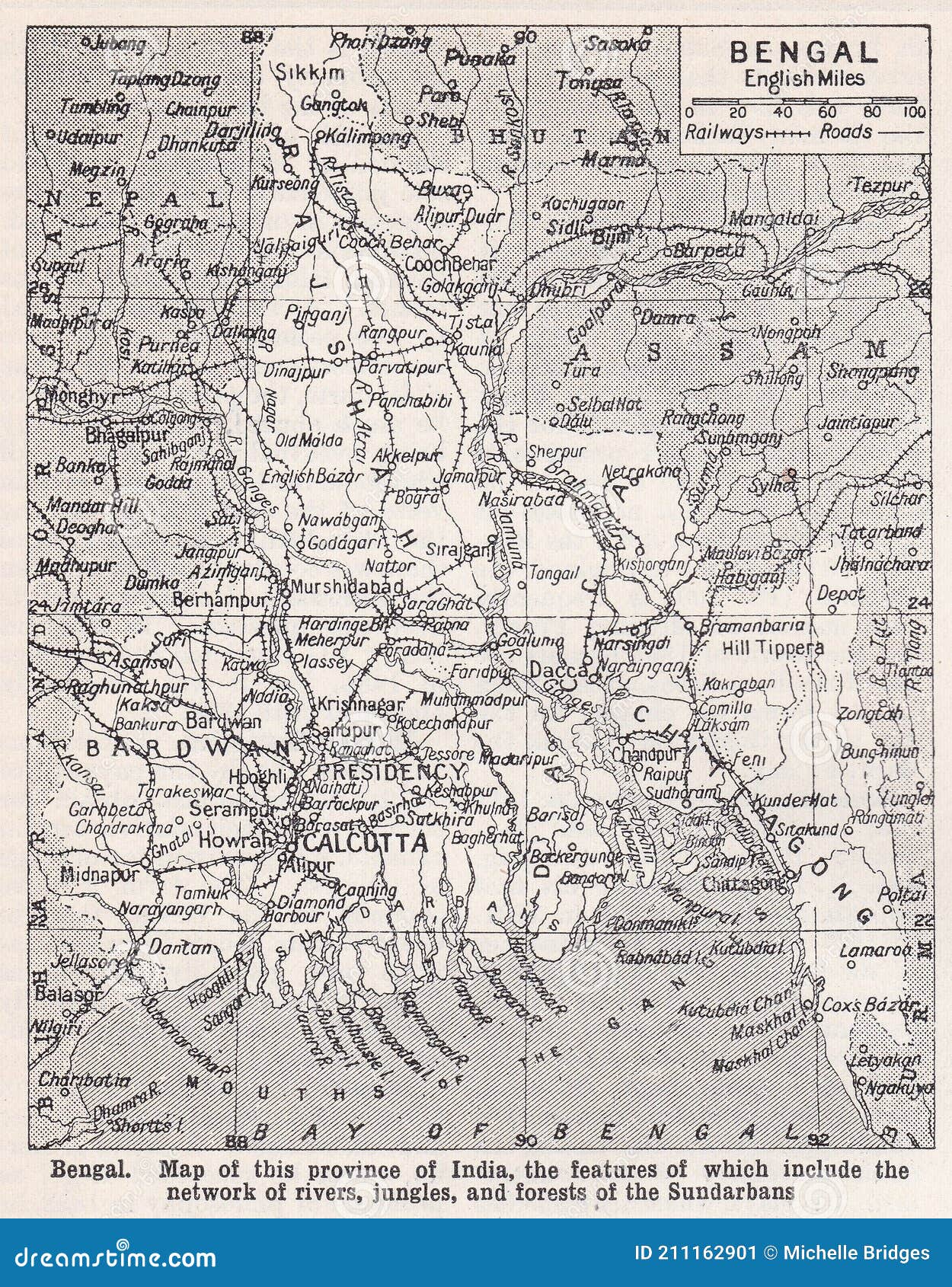 Vintage map of Bengal. editorial photo. Image of indian - 211162901