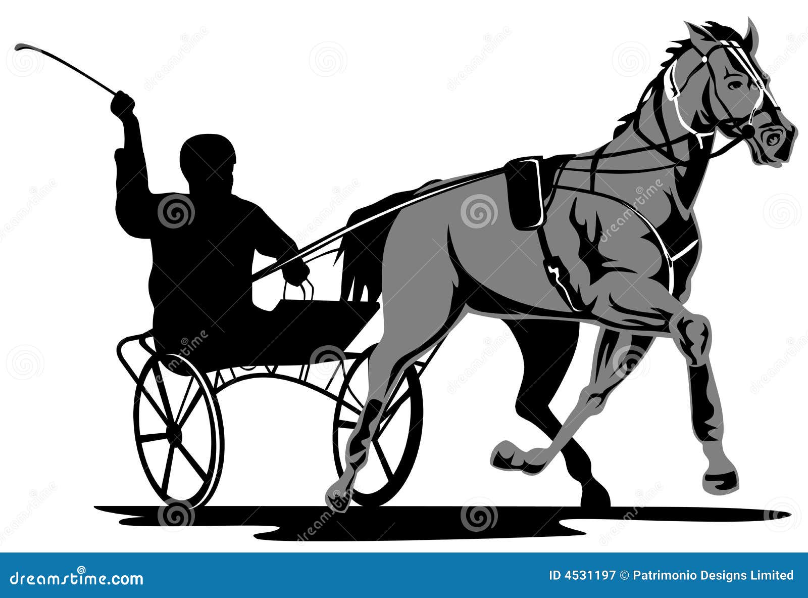 Harness Racing Vector Illustration | CartoonDealer.com #6031042