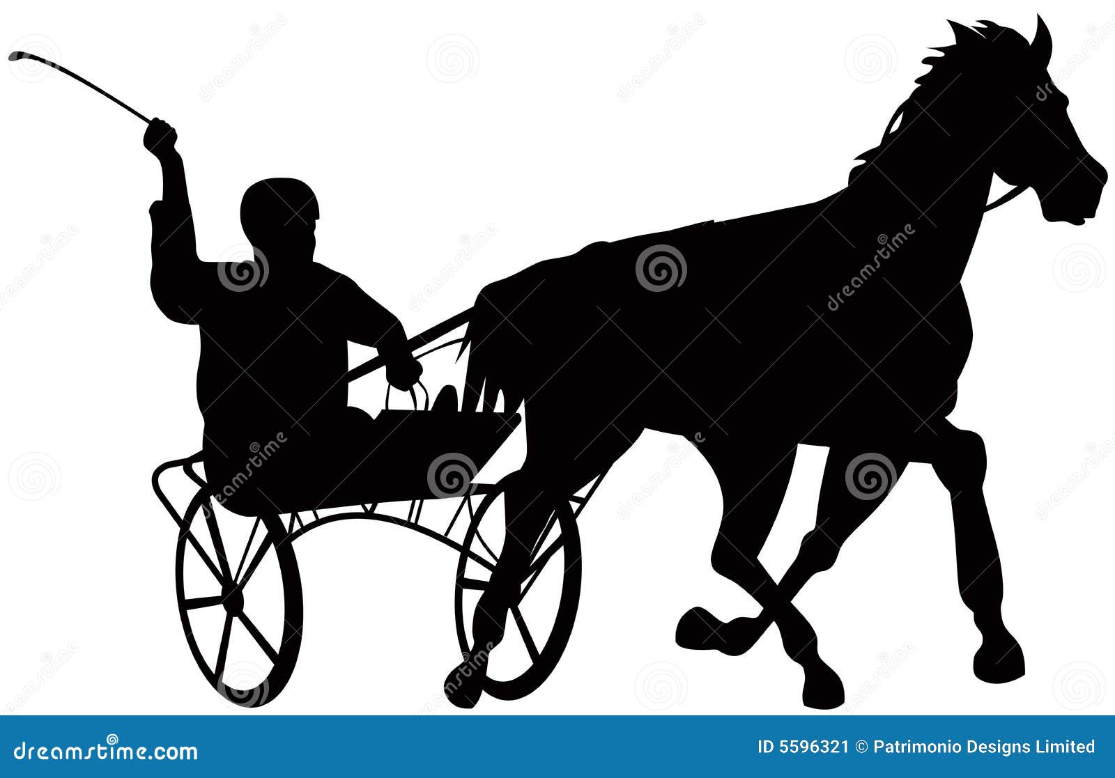Harness racing stock vector. Illustration of wheel, male - 5596321
