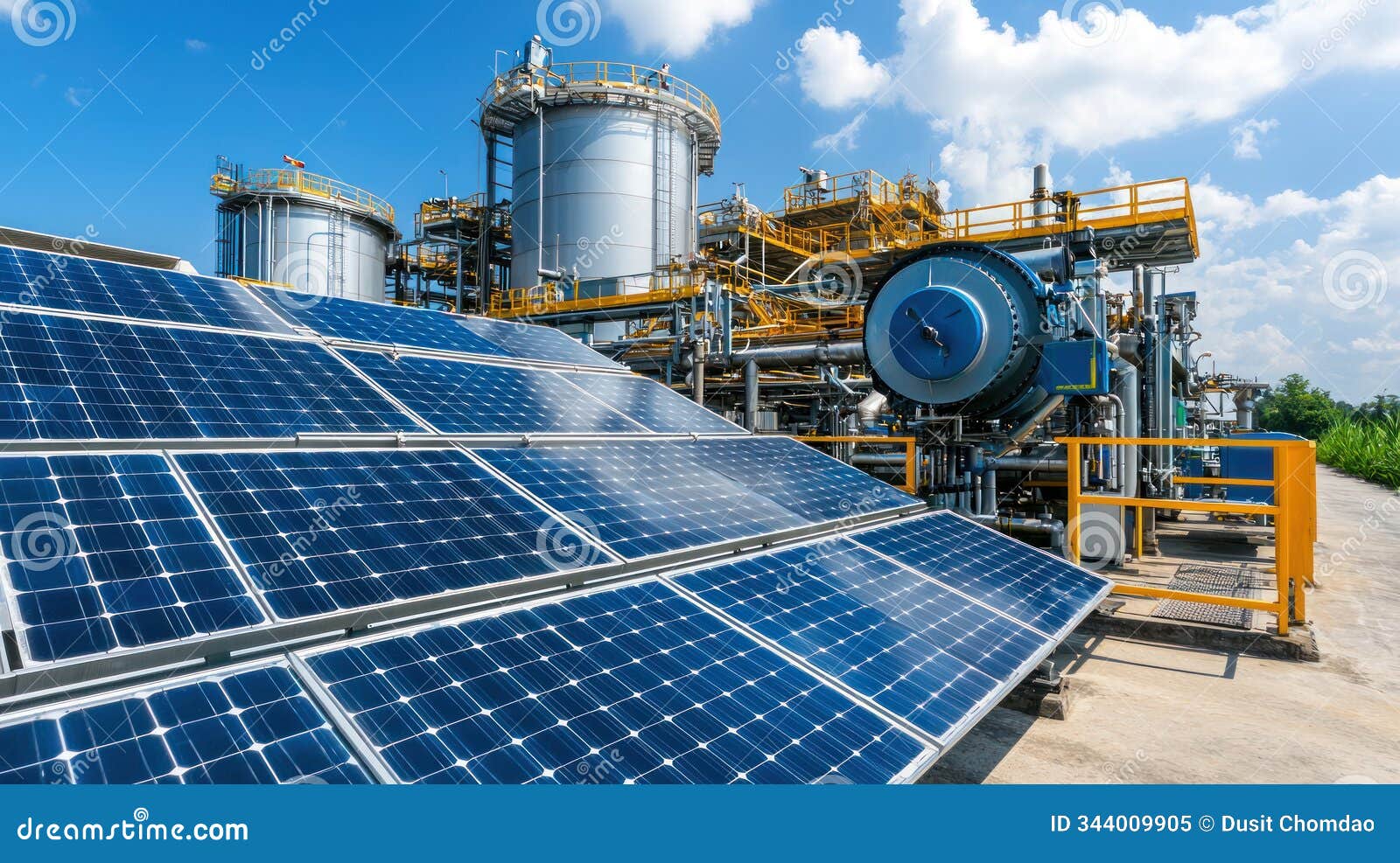 Harnessing Renewable Energy, Solar Panels Complement Biofuel Plant ...