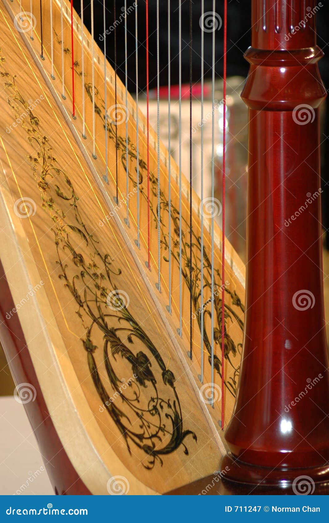 Harp stock image. Image of melody, wooden, instrument, sound - 711247