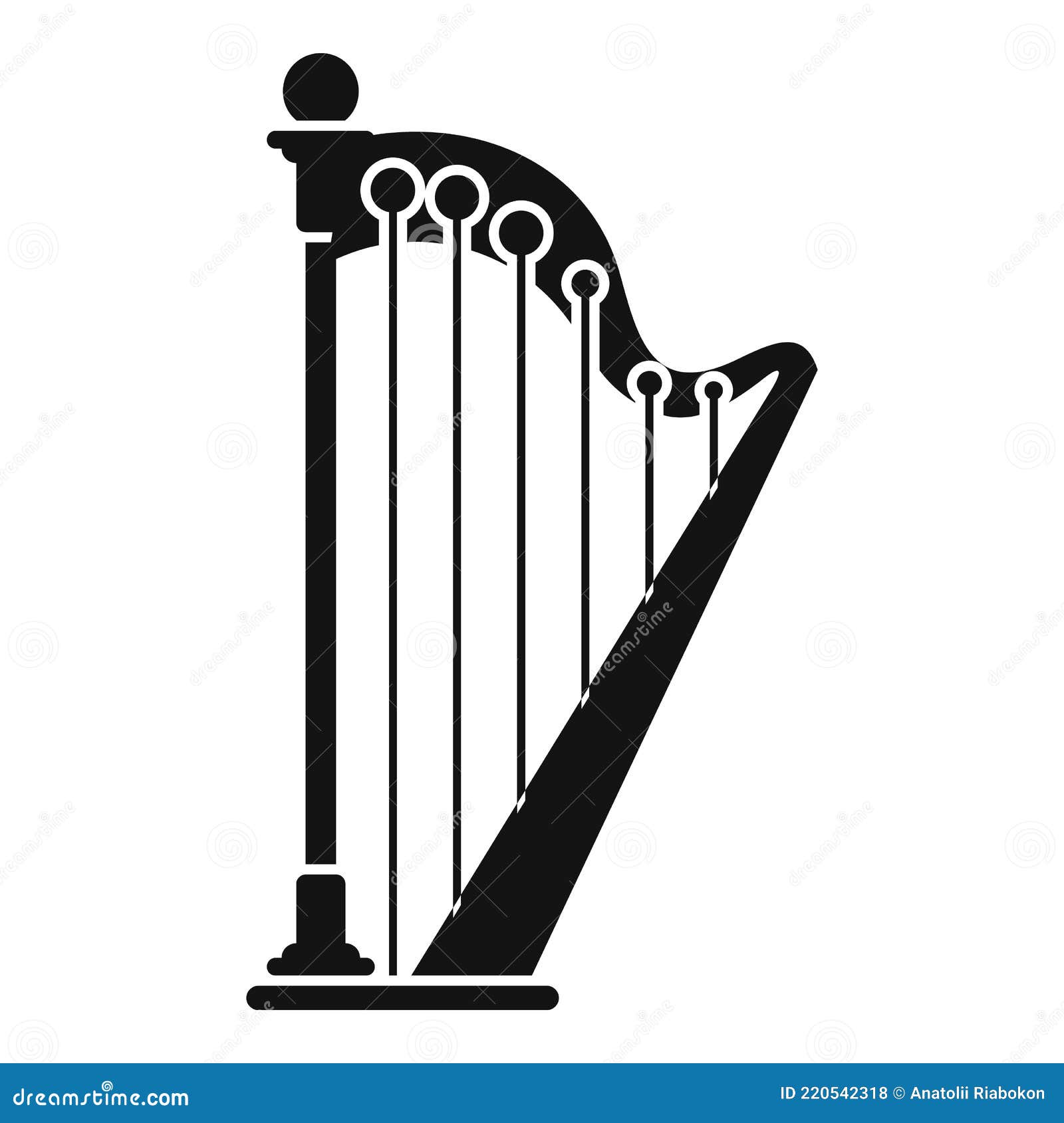 Chord Harp Icon Cartoon Vector. Music Instrument | CartoonDealer.com ...