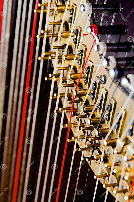 Harp close up stock image. Image of sound, harp, strings - 2171431