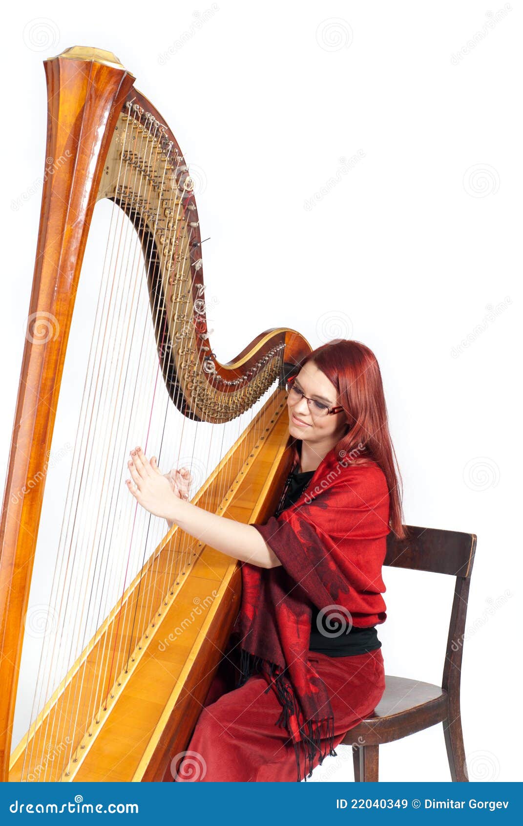 Harp Concert stock image. Image of girl, entertainmant - 22040349