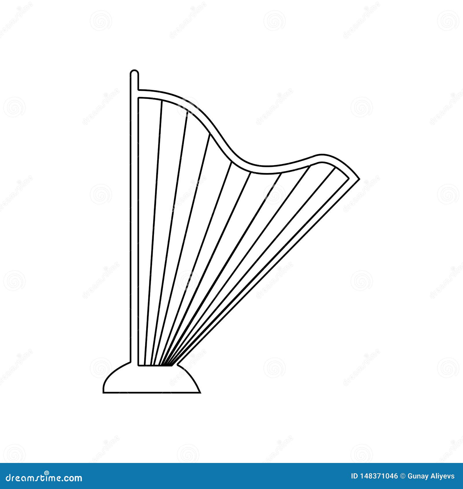 Harp Icon. Element of Theatre for Mobile Concept and Web Apps Icon ...