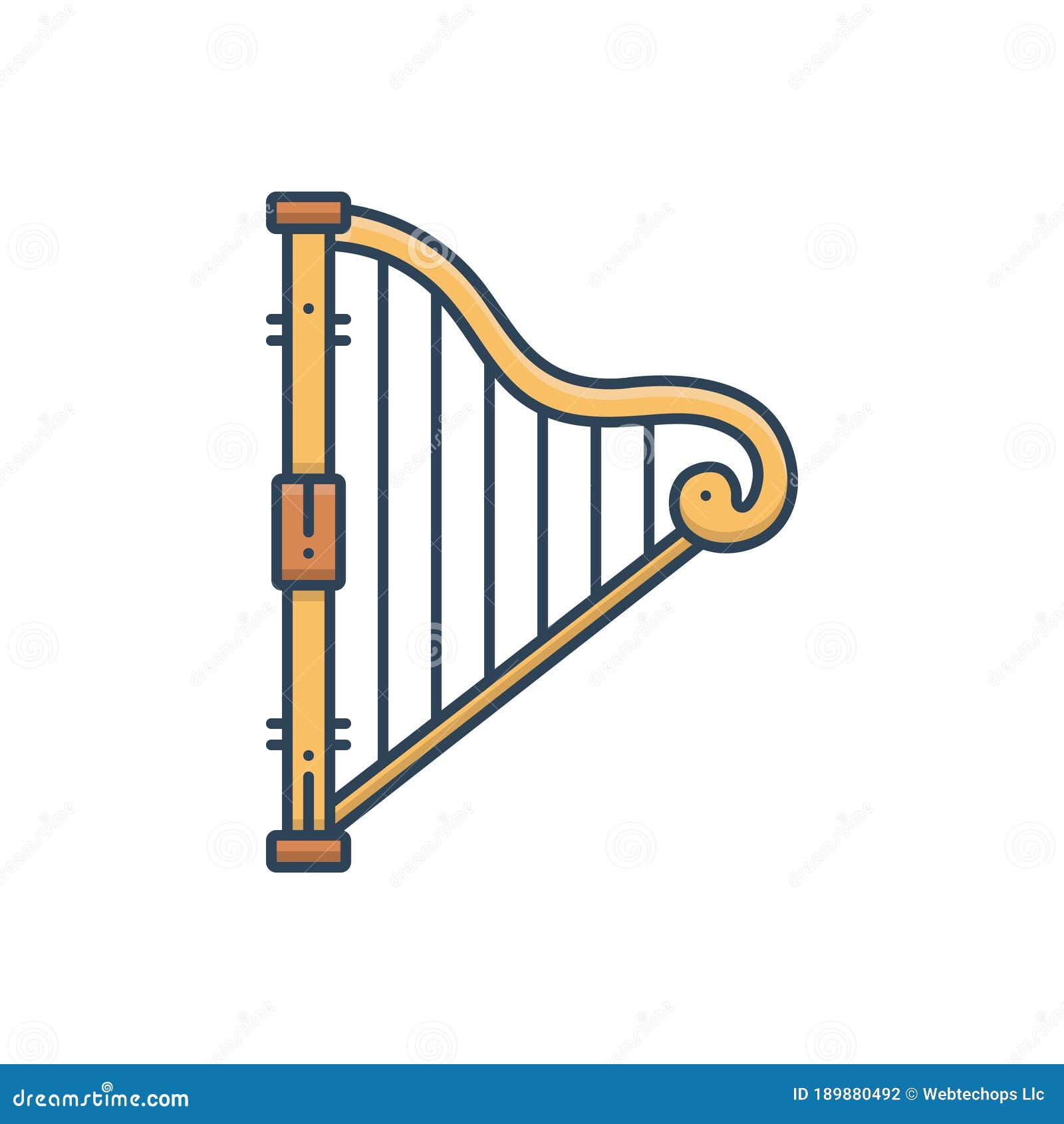 Color Illustration Icon for Harp, Lute and Lyre Stock Vector ...
