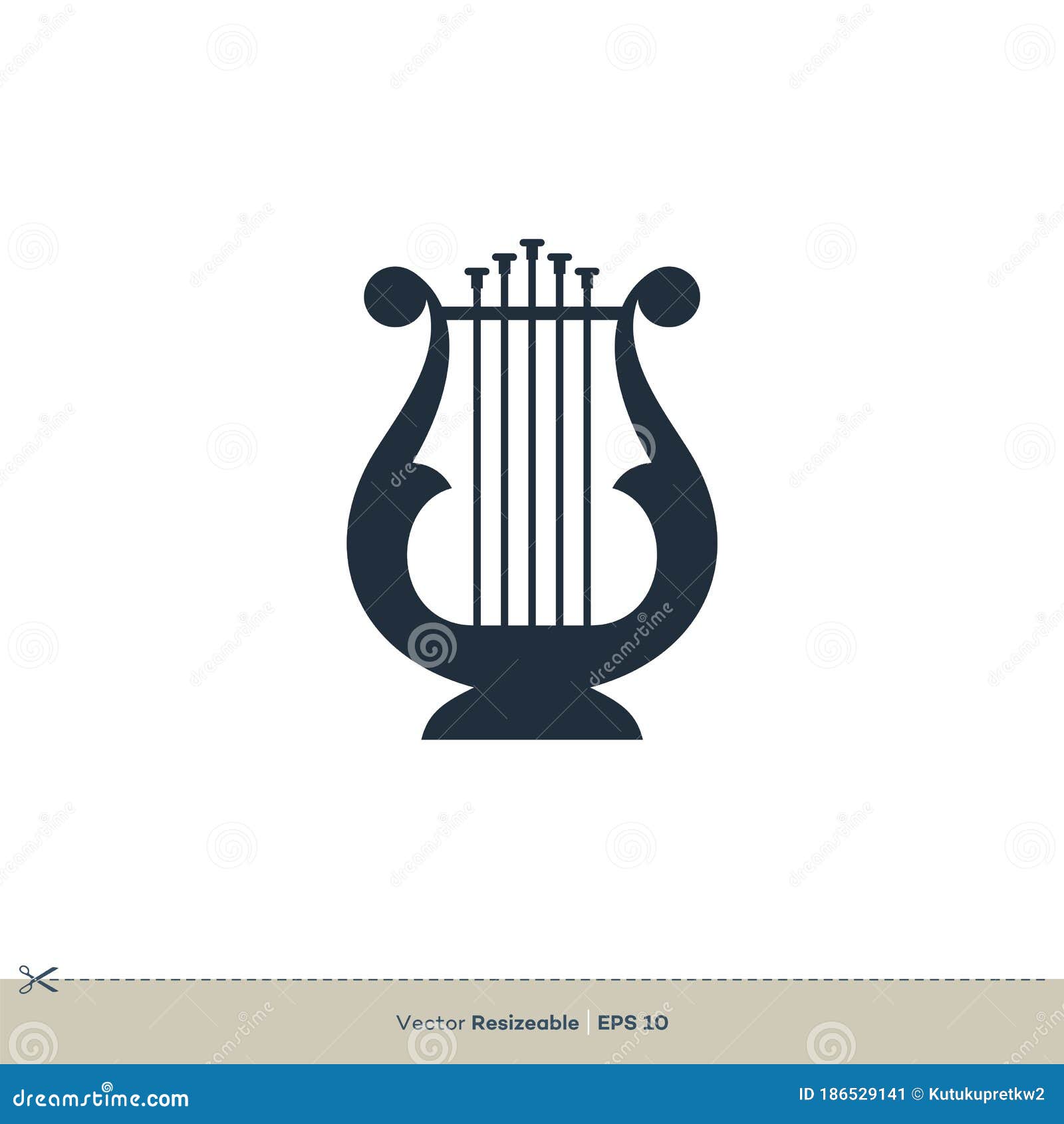 Harp Icon Vector Logo Template Illustration Design. Vector EPS 10 Stock ...