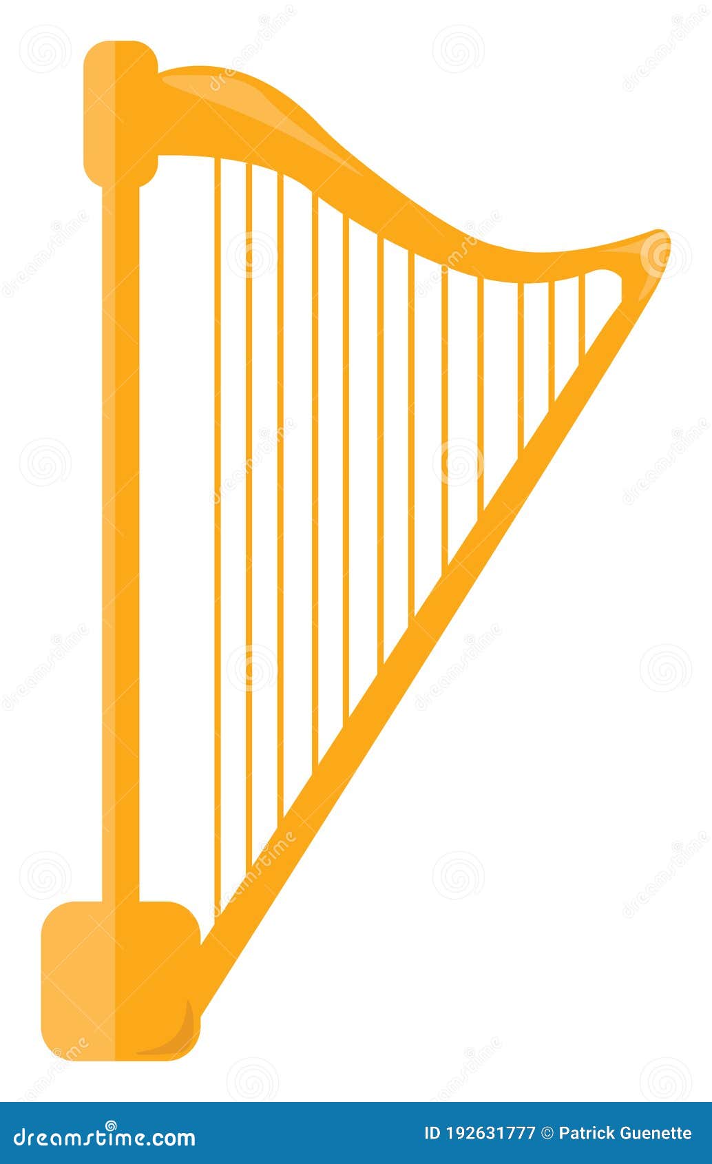 Harp, illustration, vector stock vector. Illustration of musician ...