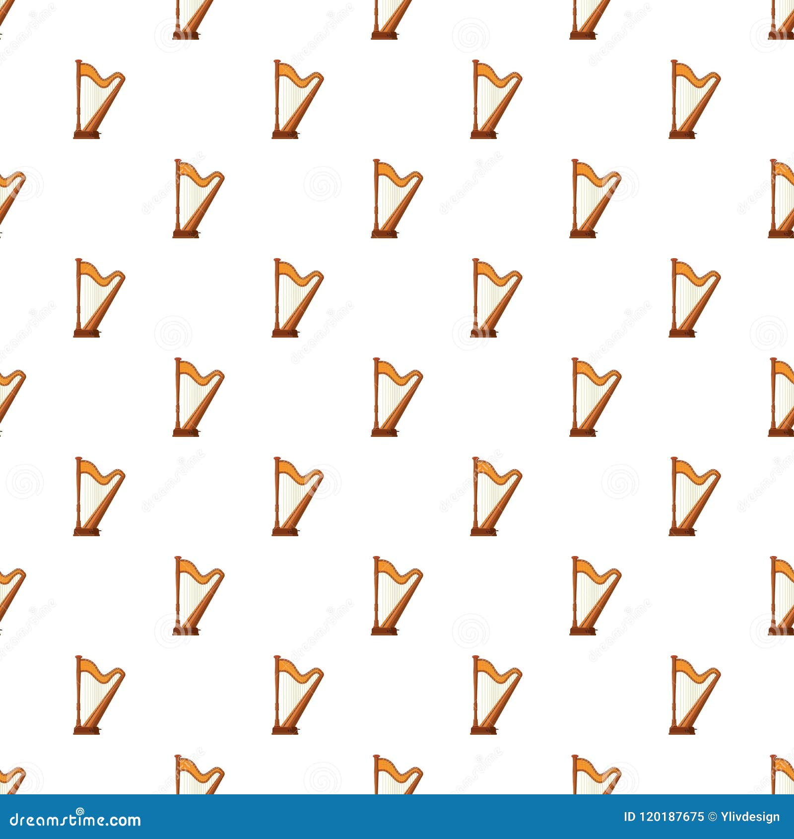 Harp pattern stock vector. Illustration of chord, melodic - 120187675