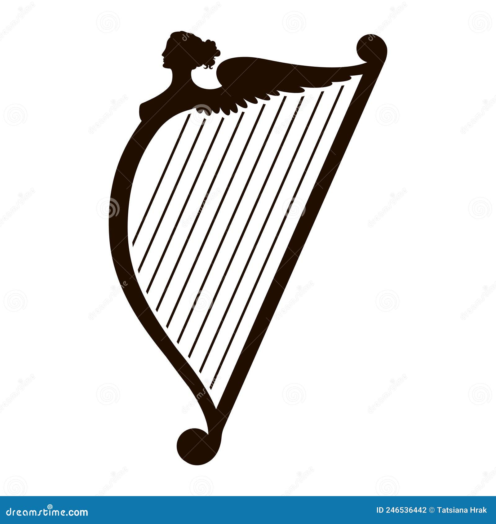 Stencil Of Lyre Vector Illustration | CartoonDealer.com #37698000